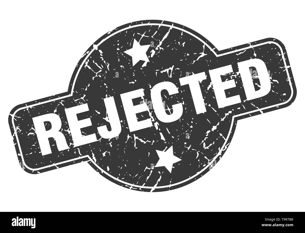 rejected round grunge isolated stamp Stock Vector Image & Art - Alamy