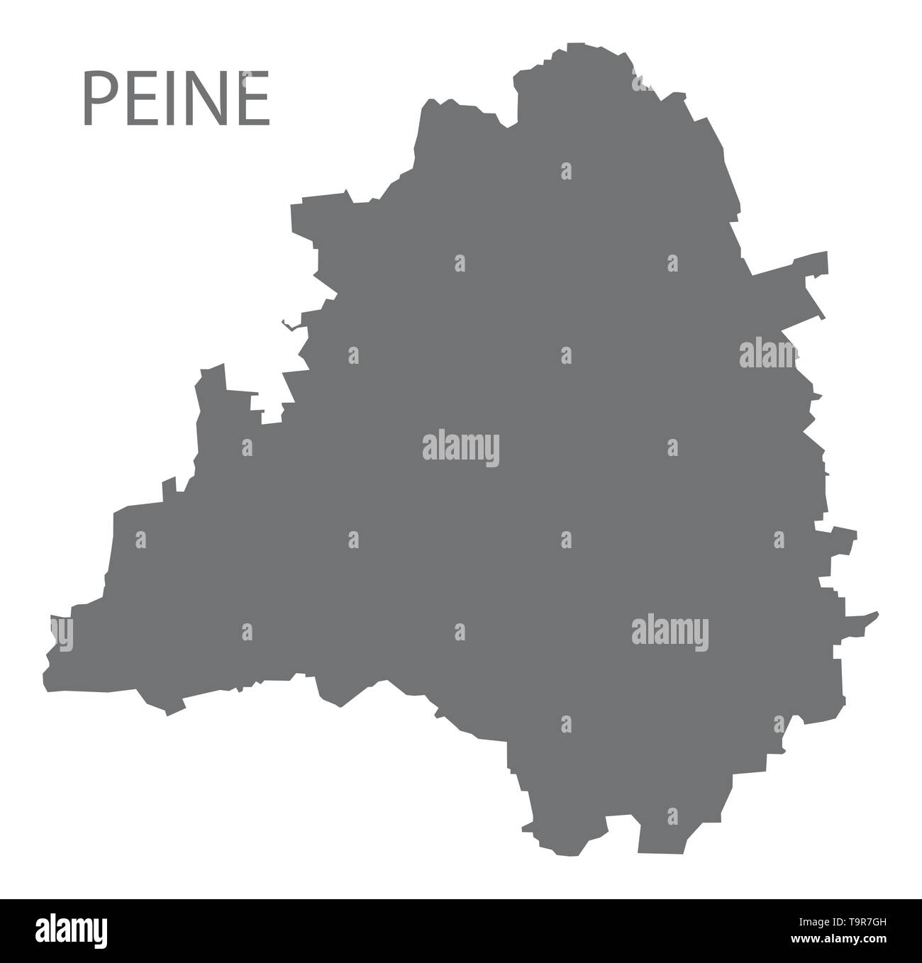 Peine grey county map of Lower Saxony Germany DE Stock Vector Image ...