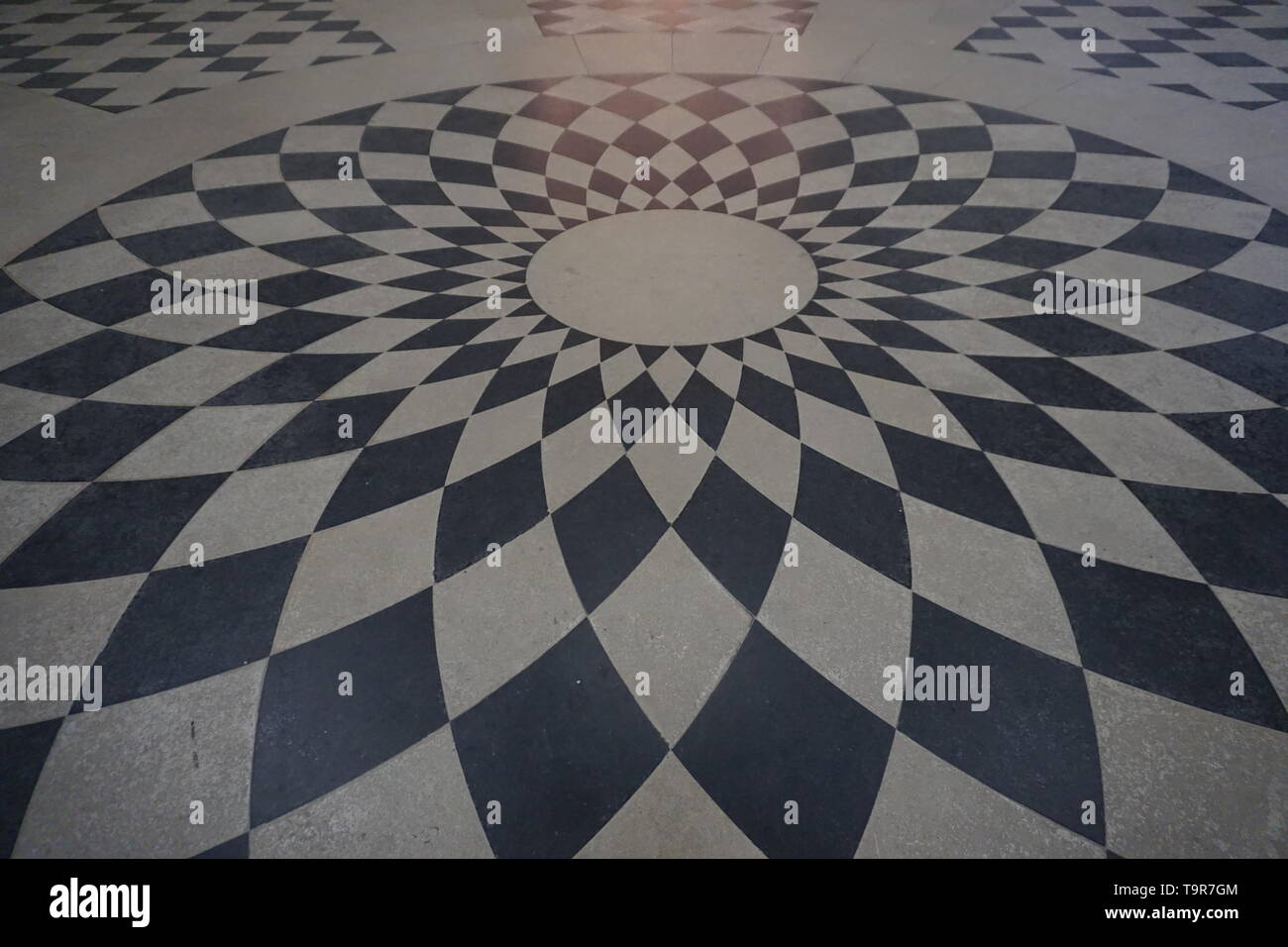 geometric pattern on the floor of an old church Stock Photo - Alamy