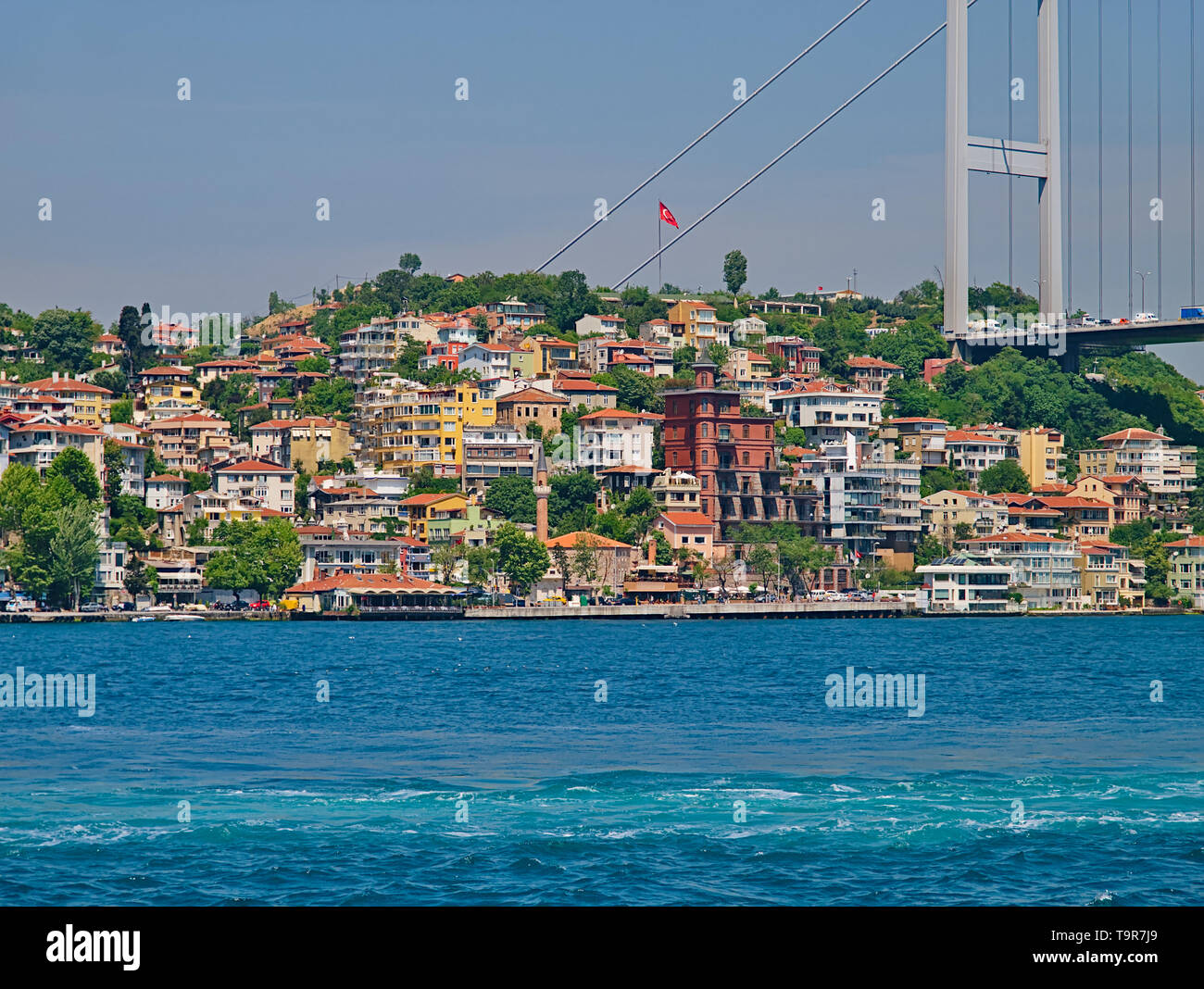 Istanbul Second Bosphorus bridge. View of the Fatih Sultan Mehmet ...