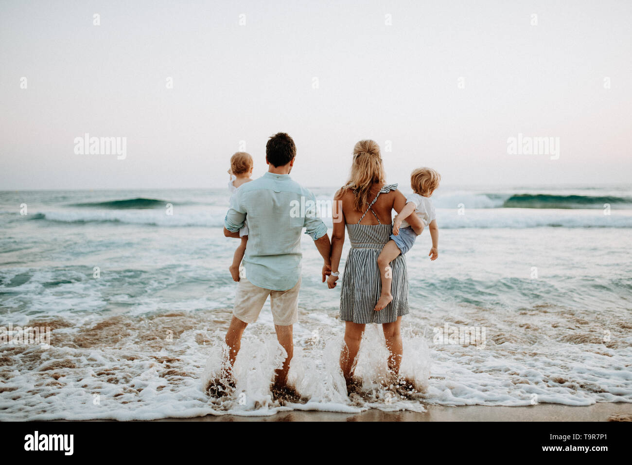 Holiday beach rear view hi-res stock photography and images - Alamy