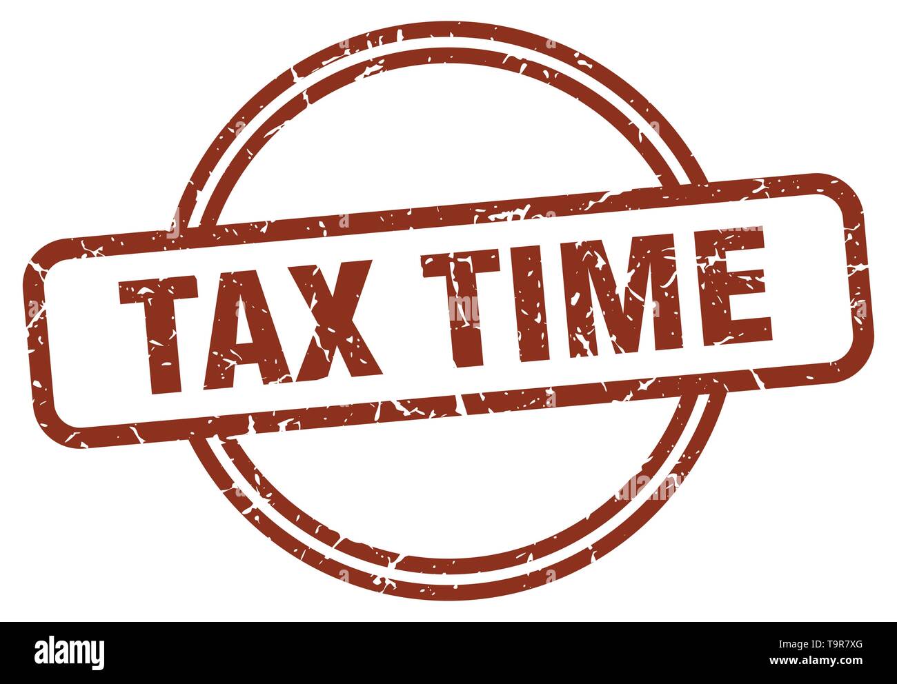 tax time stamp isolated on white Stock Vector Image & Art - Alamy