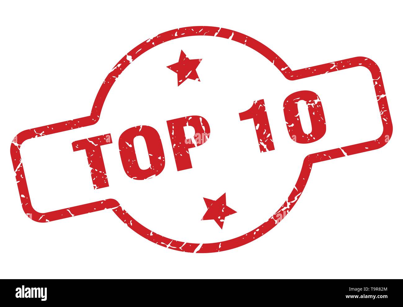 top 10 stamp isolated on white Stock Vector Image & Art - Alamy