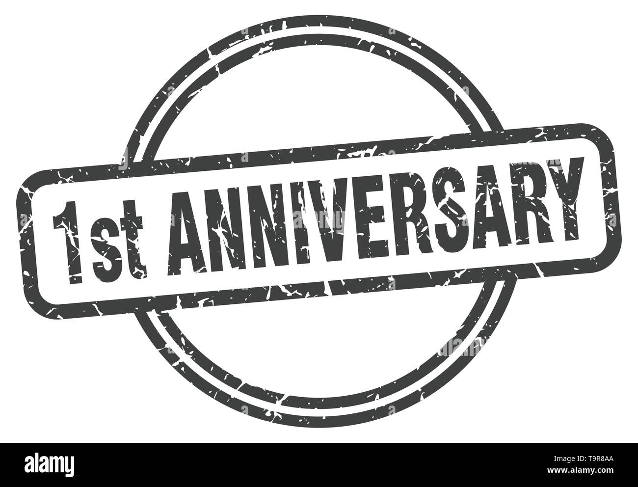 1st anniversary vintage stamp. 1st anniversary sign Stock Vector Image ...