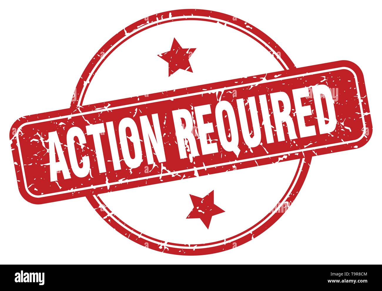 action required vintage round isolated stamp Stock Vector Image & Art ...
