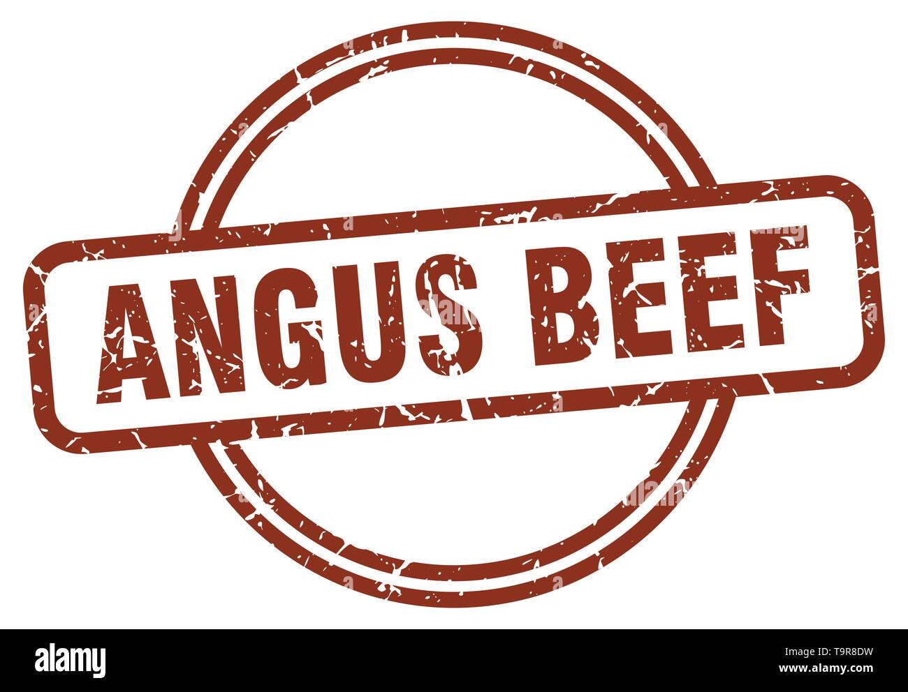 angus beef stamp isolated on white Stock Vector Image & Art - Alamy