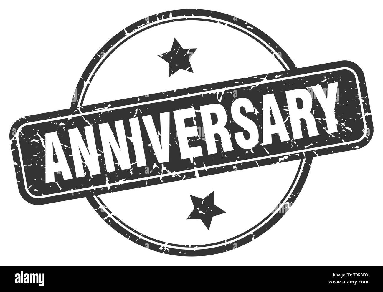 anniversary round vintage grunge stamp Stock Vector Image & Art - Alamy