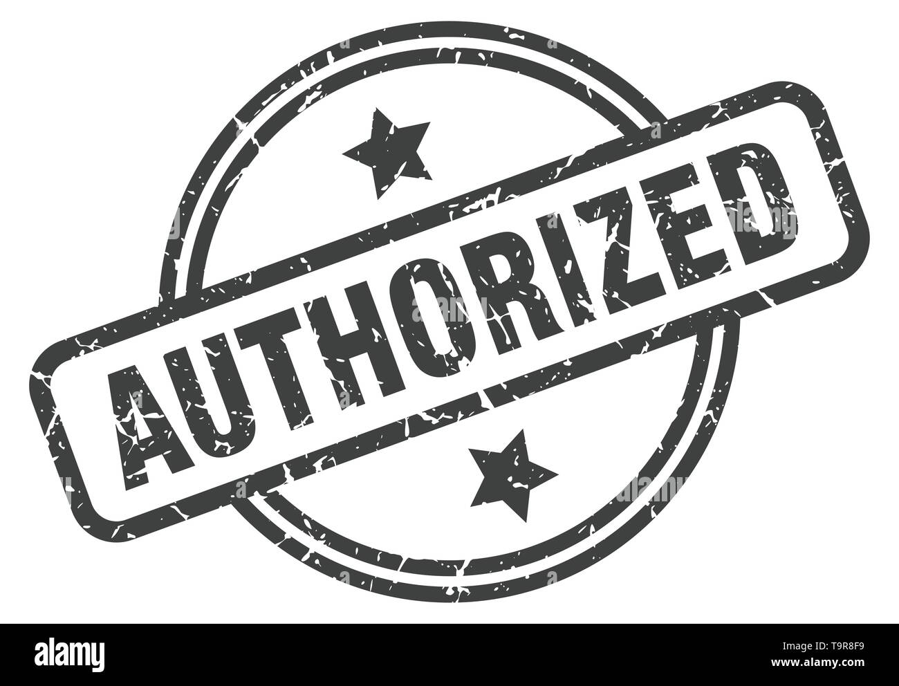authorized stamp isolated on white Stock Vector Image & Art - Alamy