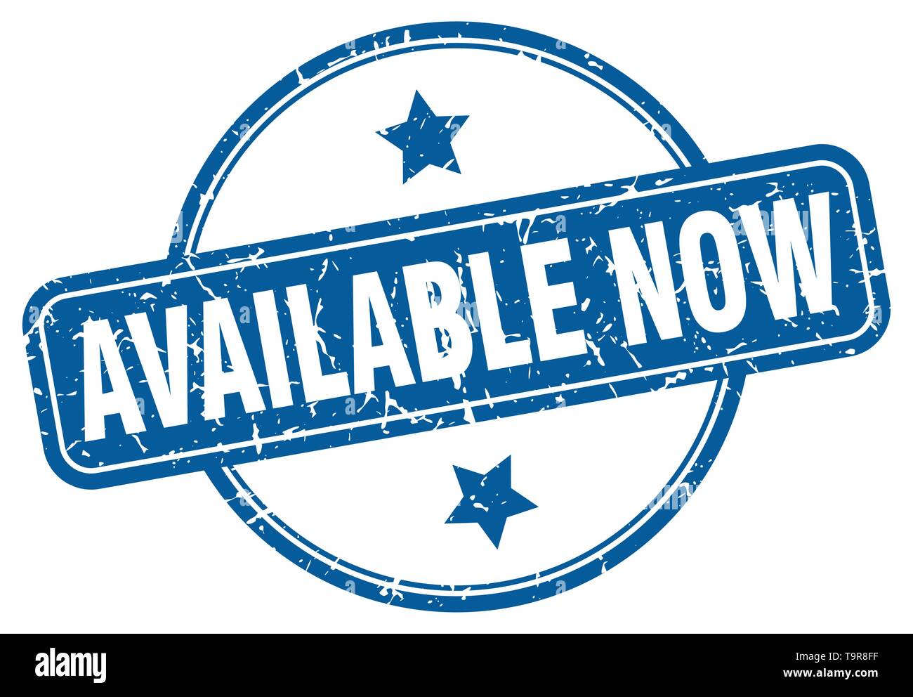 available now round grunge isolated stamp Stock Vector Image & Art - Alamy