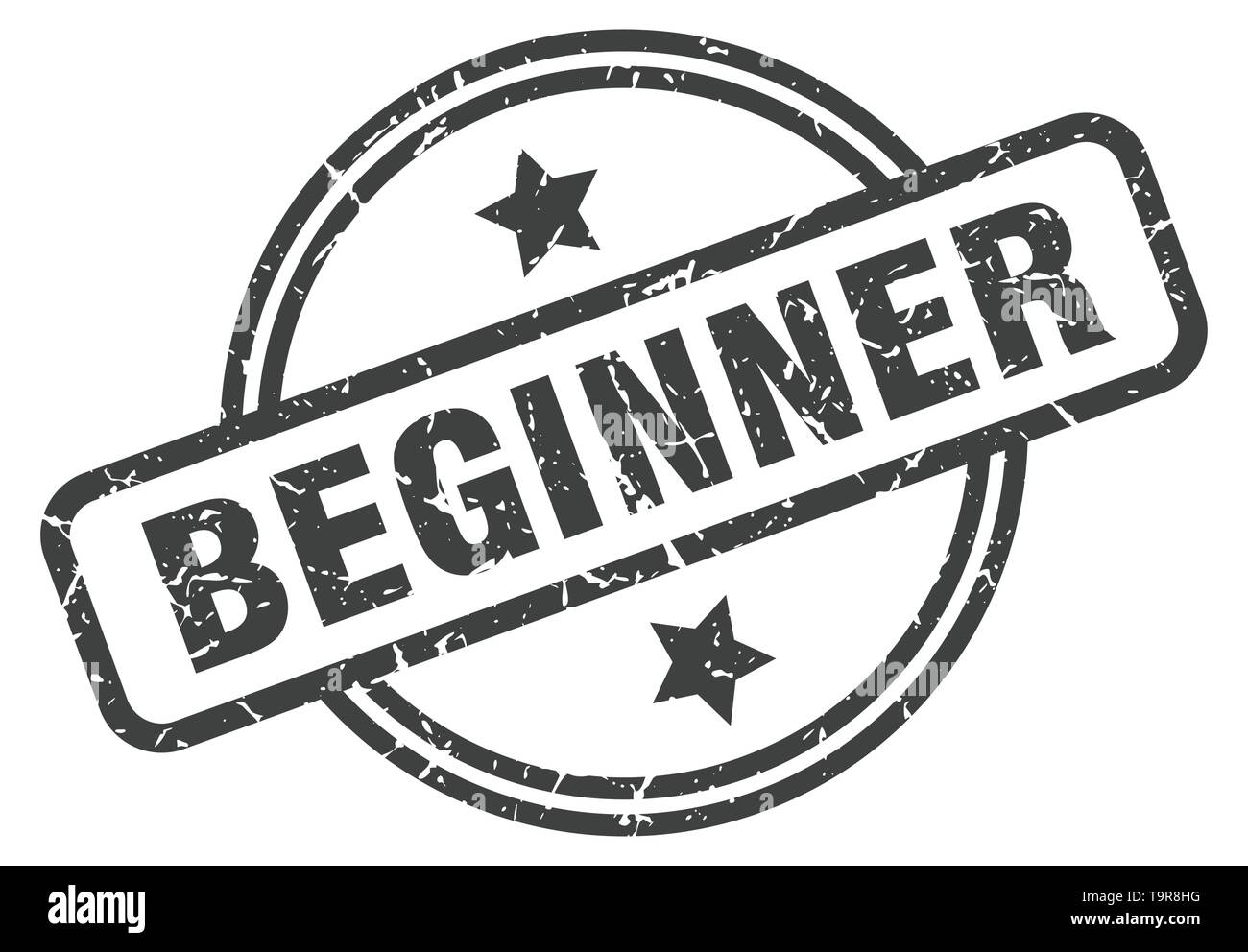 beginner stamp isolated on white Stock Vector Image & Art - Alamy