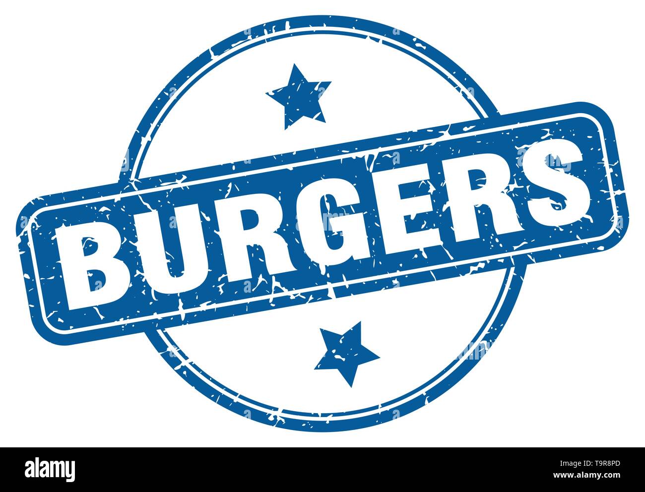 burgers round grunge isolated stamp Stock Vector Image & Art - Alamy
