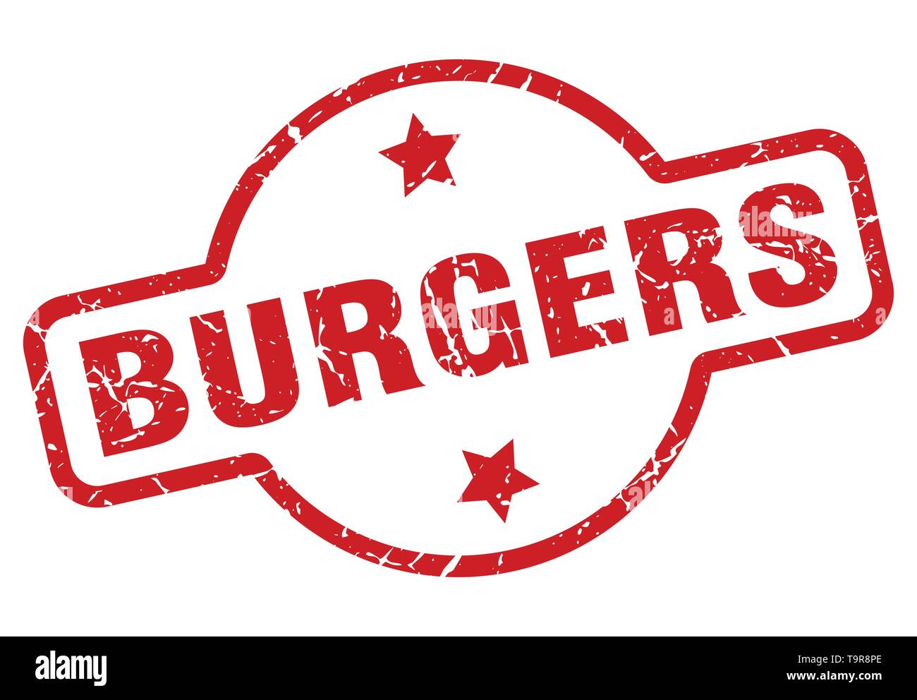 burgers stamp isolated on white Stock Vector Image & Art - Alamy