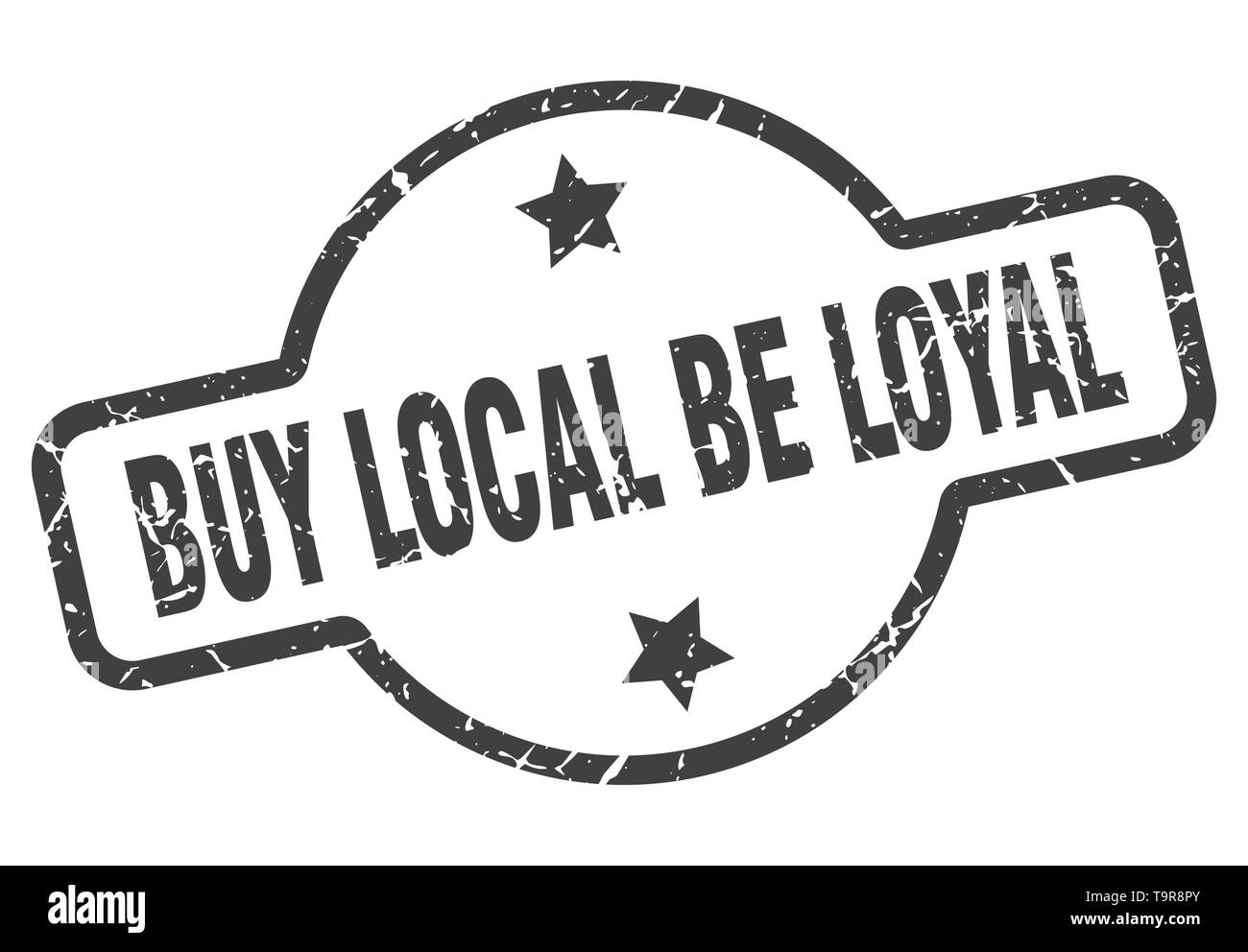 Buy local stamp Black and White Stock Photos & Images - Alamy