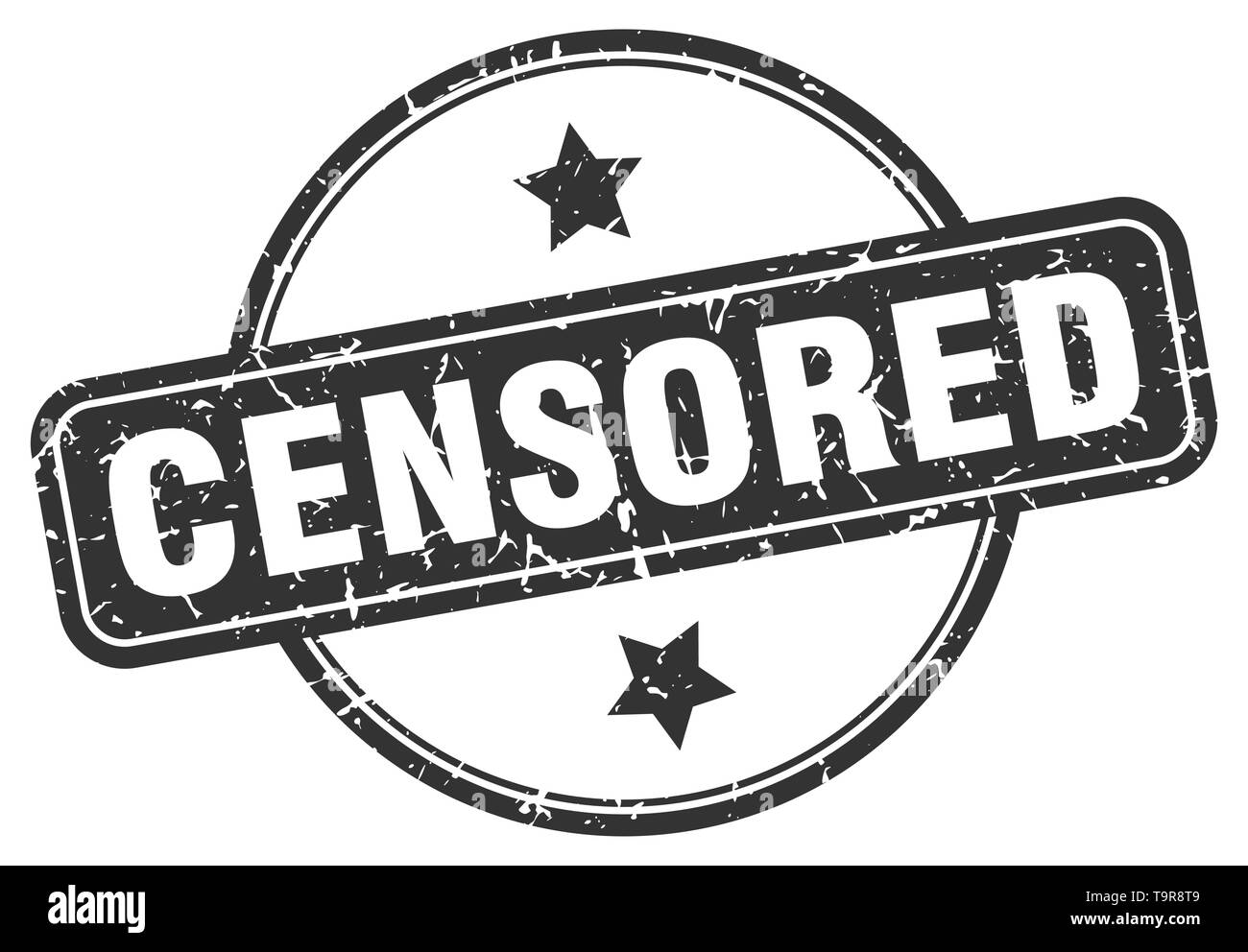 censored round vintage grunge stamp Stock Vector Image & Art - Alamy
