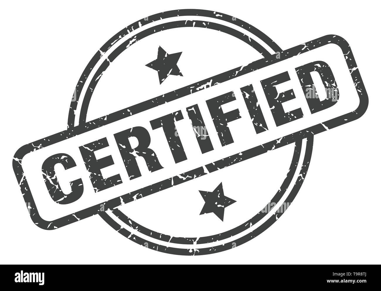 certified stamp isolated on white Stock Vector Image & Art - Alamy