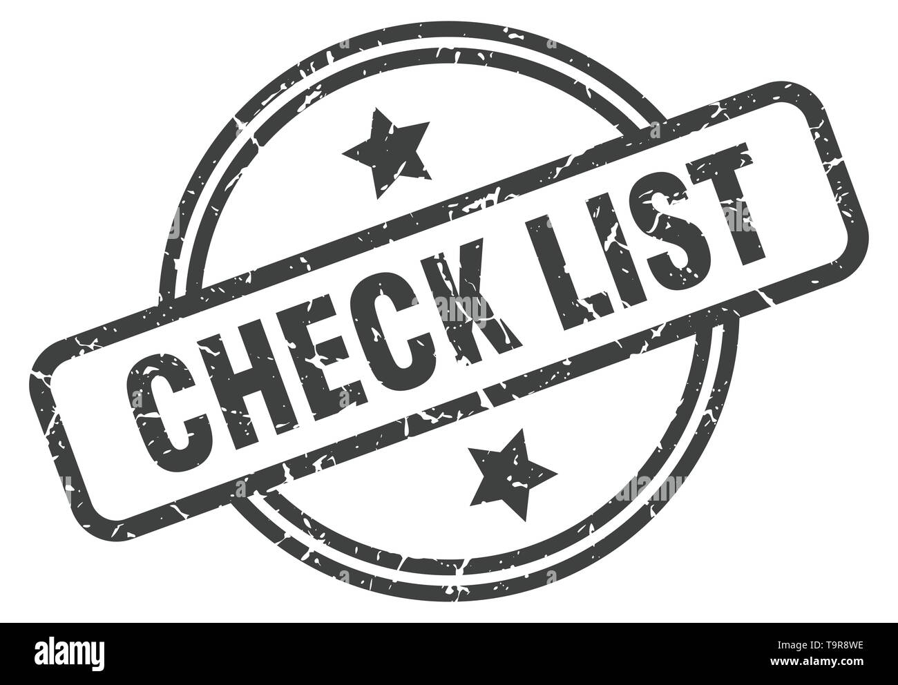 check list stamp isolated on white Stock Vector Image & Art - Alamy