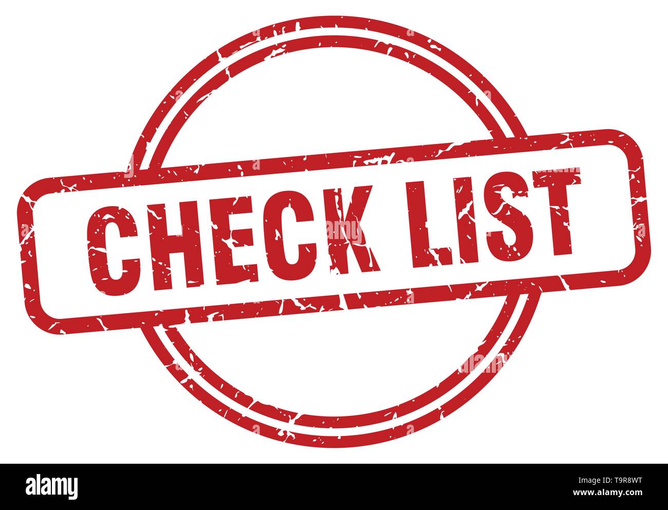 check list round vintage grunge stamp Stock Vector Image & Art - Alamy