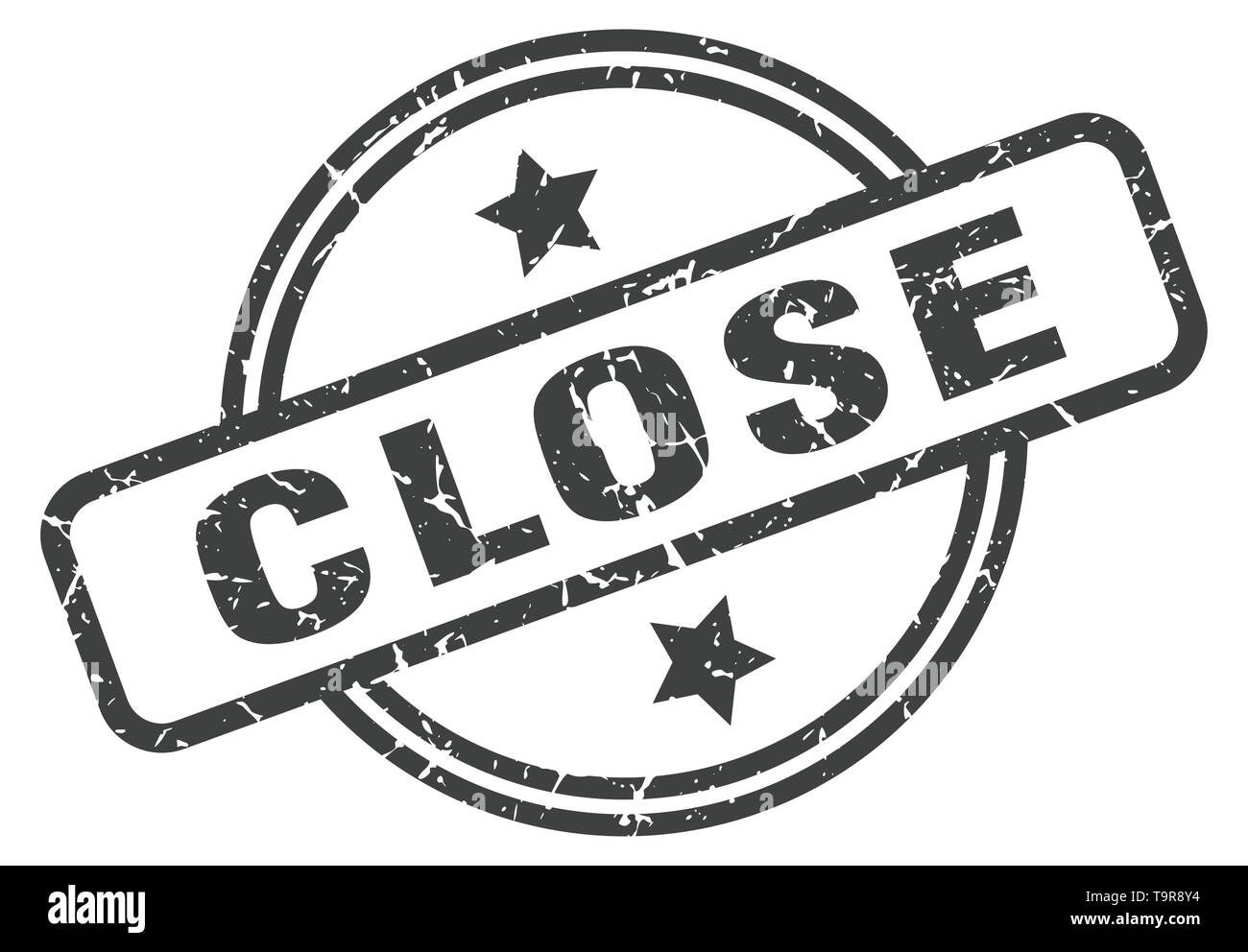 close stamp isolated on white Stock Vector Image & Art - Alamy