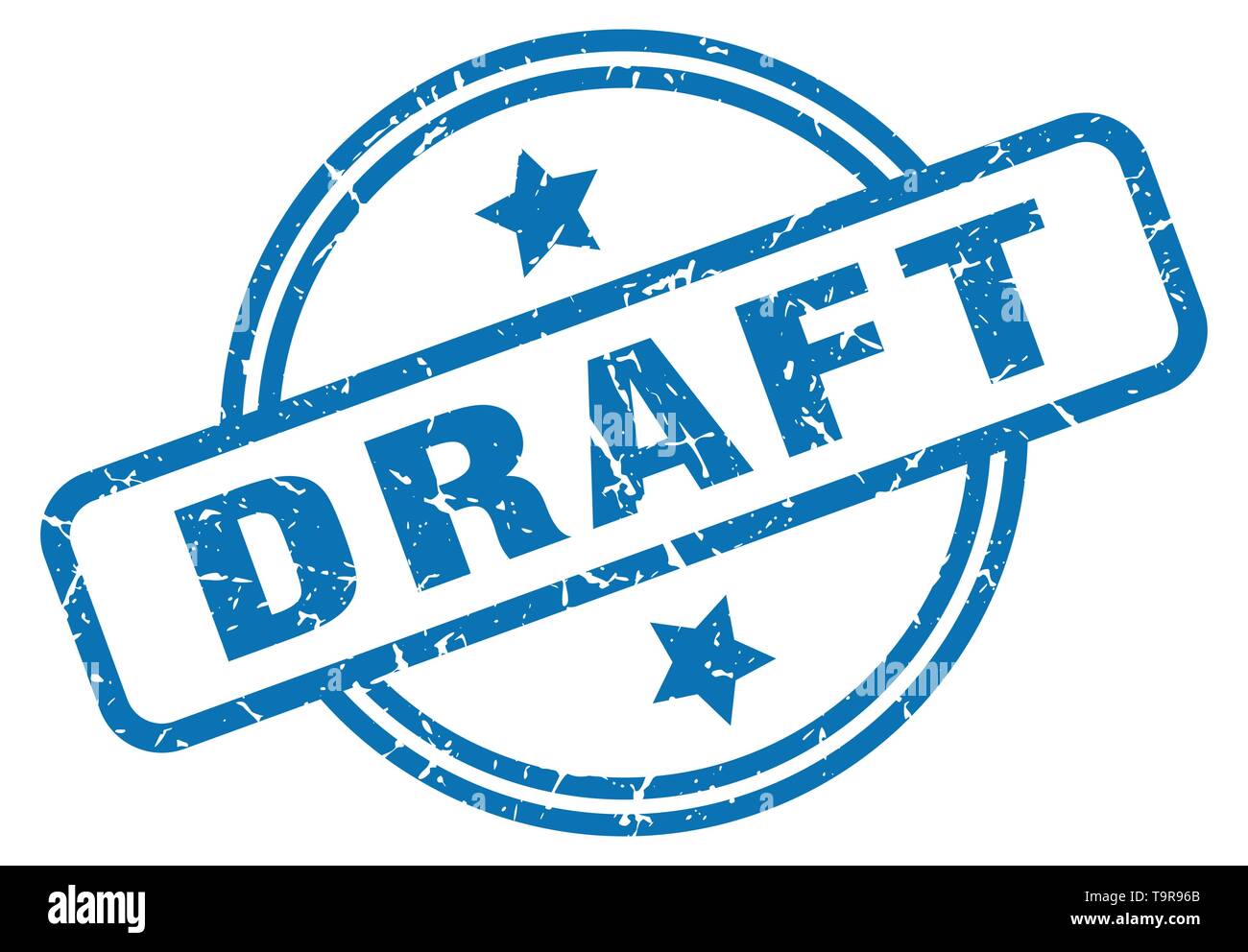 draft round vintage grunge stamp Stock Vector Image & Art - Alamy