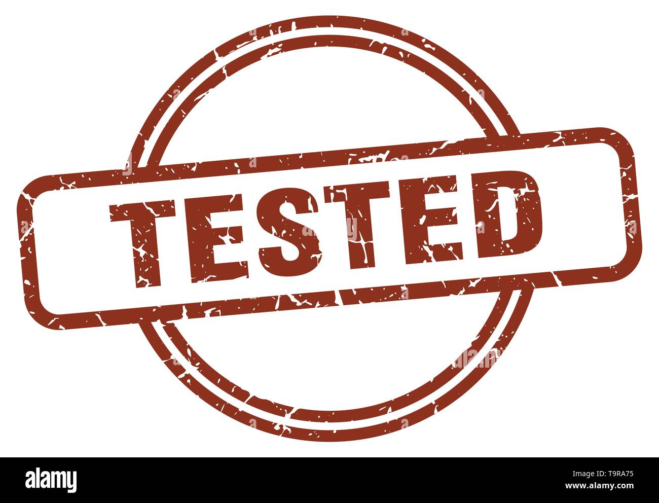 tested stamp isolated on white Stock Vector Image & Art - Alamy