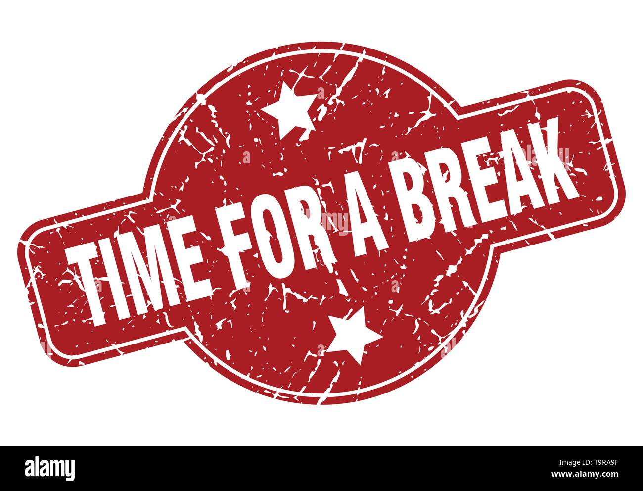 time for a break vintage stamp. time for a break sign Stock Vector ...
