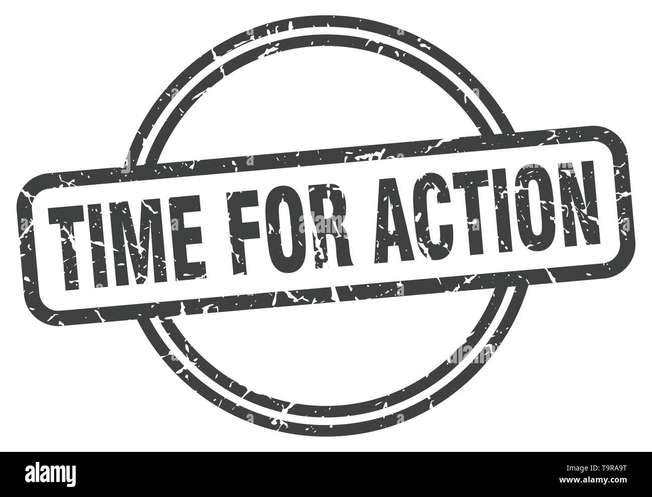 time for action vintage stamp. time for action sign Stock Vector Image ...