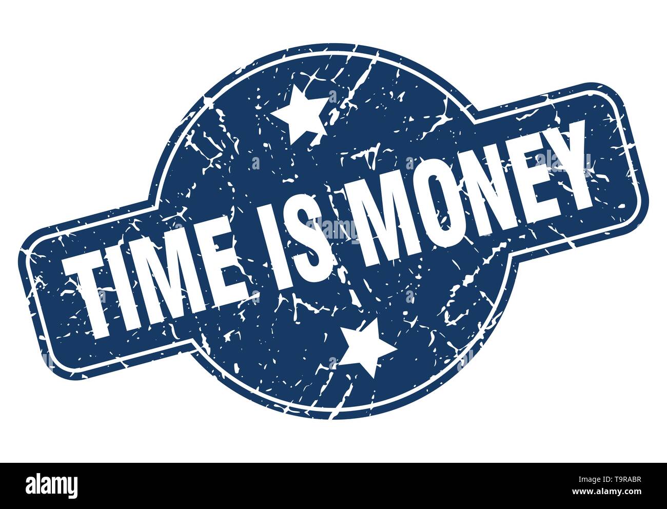 time is money vintage round isolated stamp Stock Vector Image & Art - Alamy
