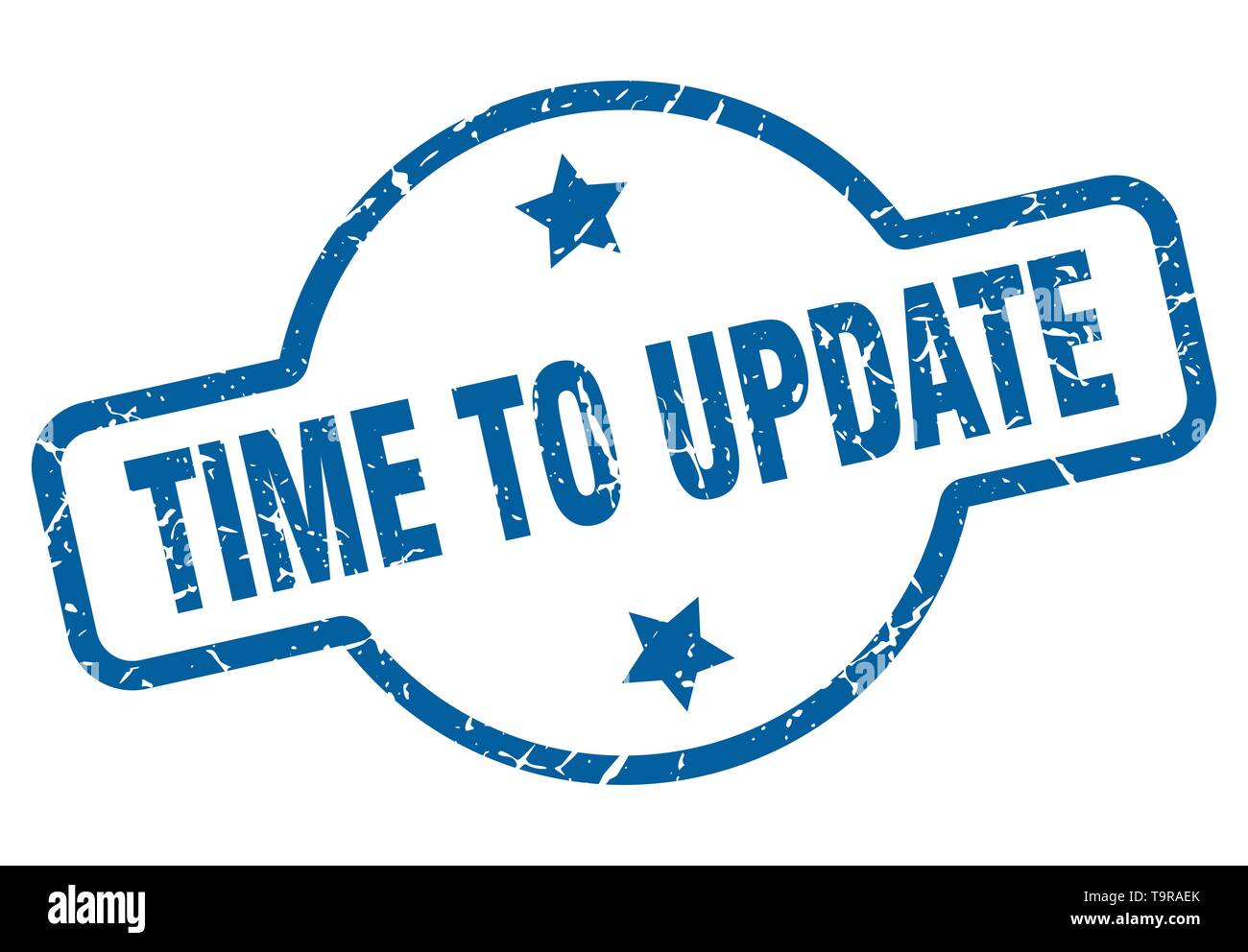 time to update vintage stamp. time to update sign Stock Vector Image ...