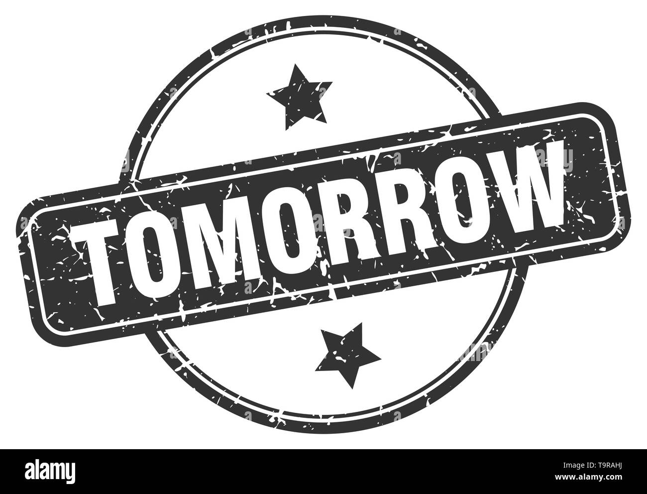 Tomorrow stamp Black and White Stock Photos & Images - Alamy