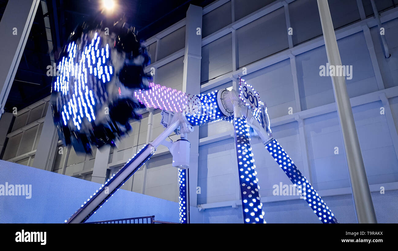 Image of illuminted extreme swing that rotates 360 degrees in the theme ...