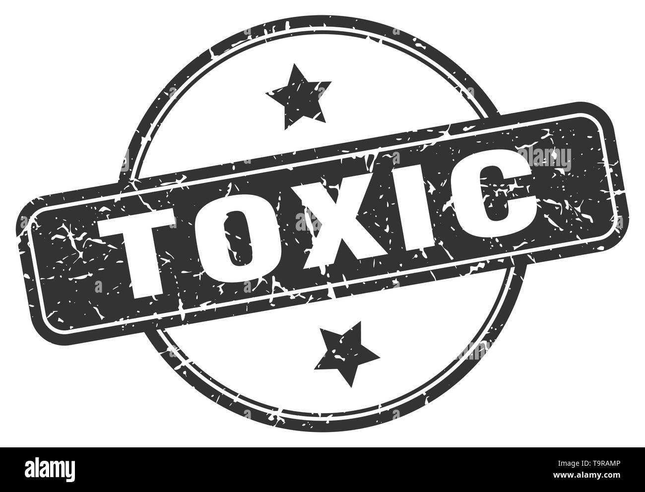 toxic round vintage grunge stamp Stock Vector Image & Art - Alamy
