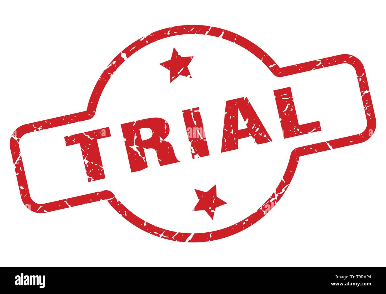 trial stamp isolated on white Stock Vector Image & Art - Alamy