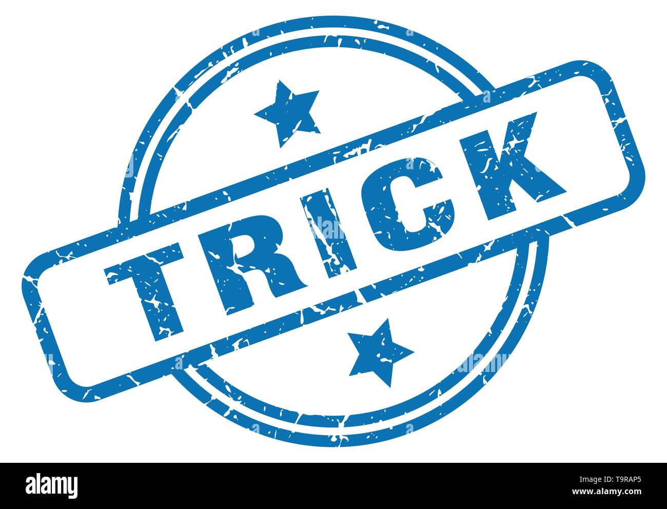 trick round vintage grunge stamp Stock Vector Image & Art - Alamy