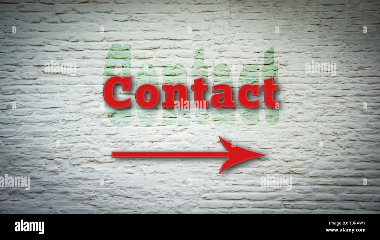 Street Sign the Direction Way to Contact Stock Photo - Alamy