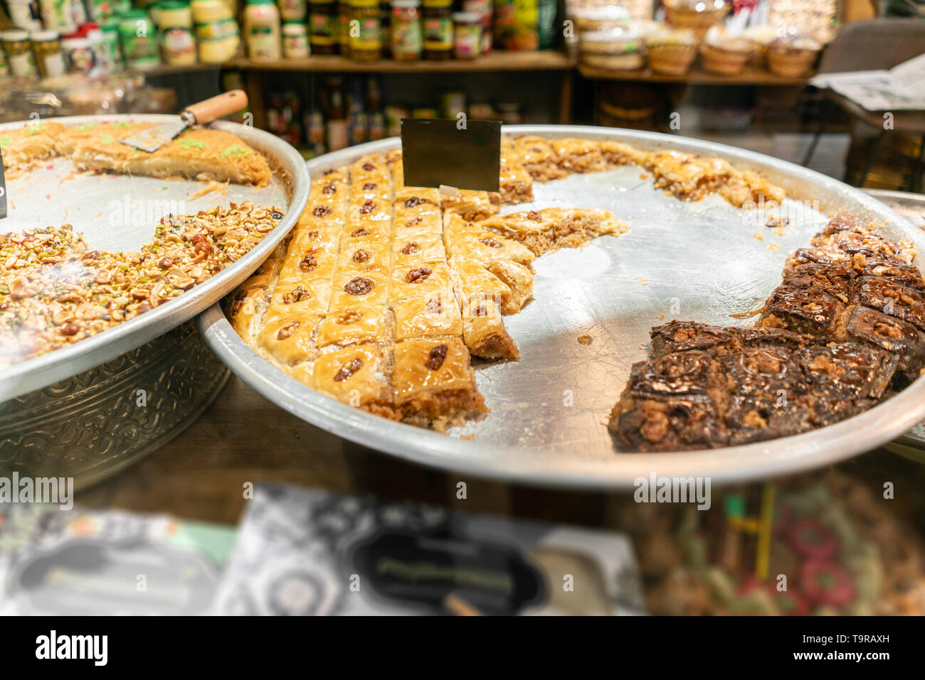 Variety of sweets Pastry. Traditional Eastern dessert Eastern sweets in ...