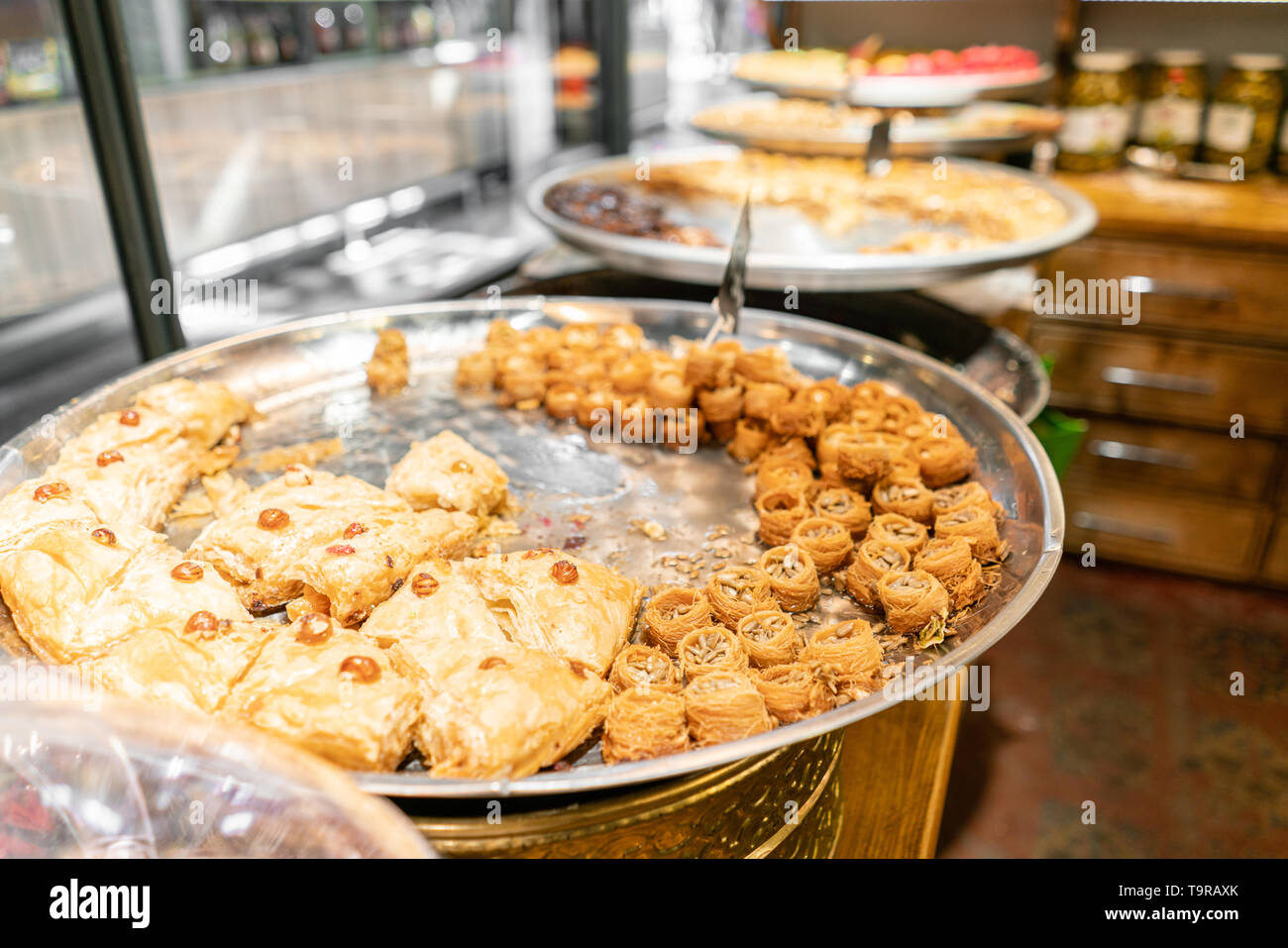 Variety of sweets Pastry. Traditional Eastern dessert Eastern sweets in ...