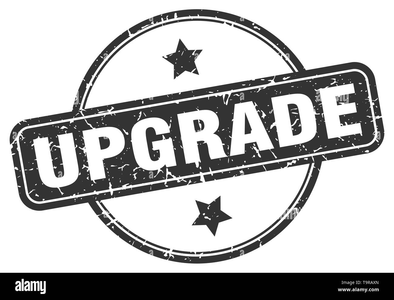 upgrade round vintage grunge stamp Stock Vector Image & Art - Alamy
