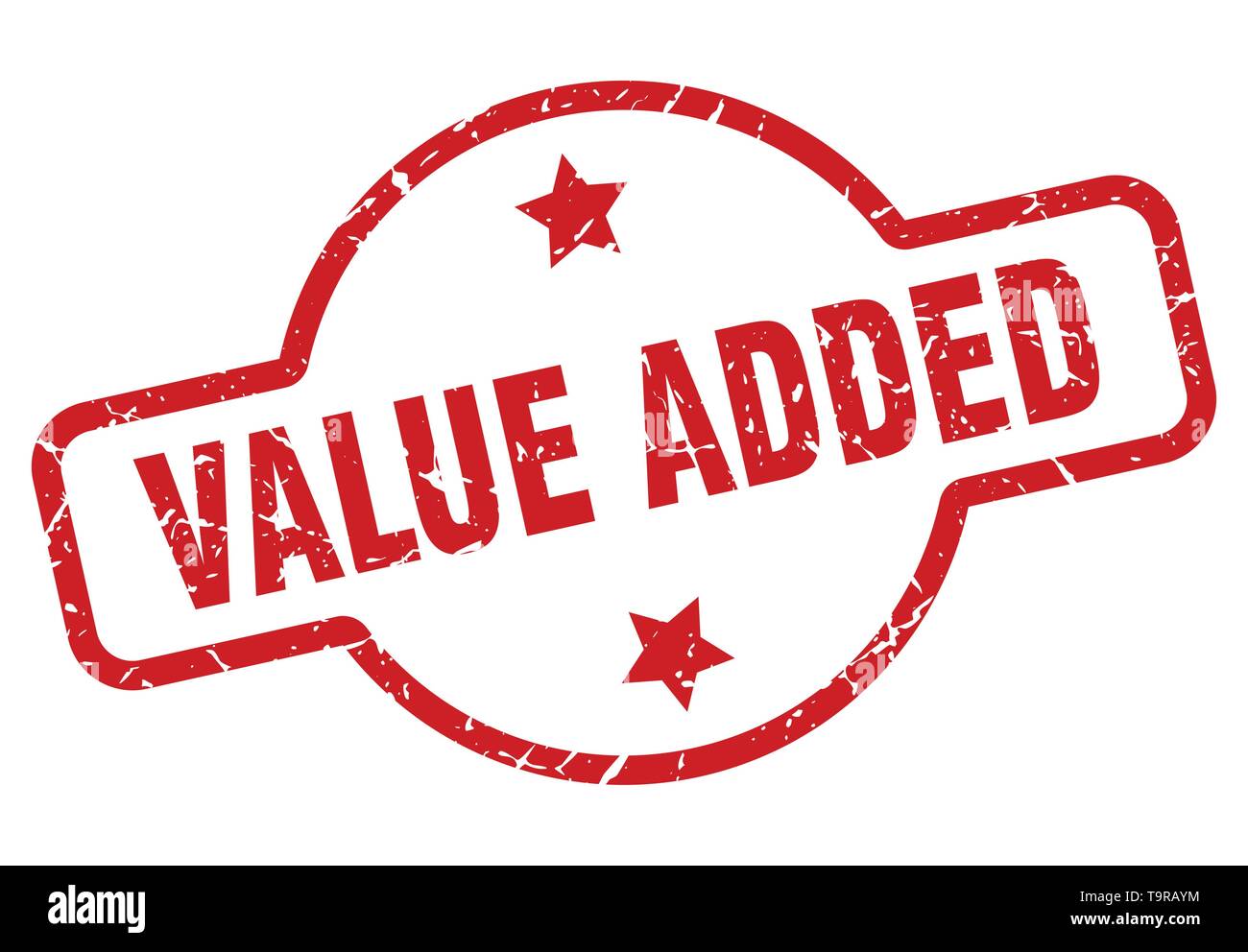 value added stamp isolated on white Stock Vector Image & Art - Alamy