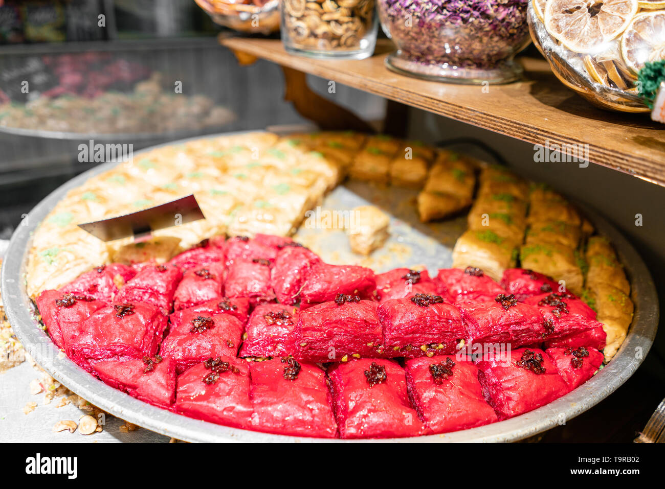 Variety of sweets Pastry. Traditional Eastern dessert Eastern sweets in ...