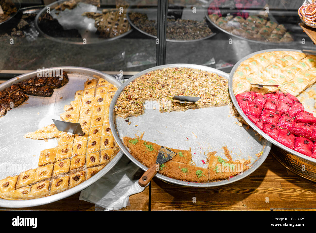 Variety of sweets Pastry. Traditional Eastern dessert Eastern sweets in ...