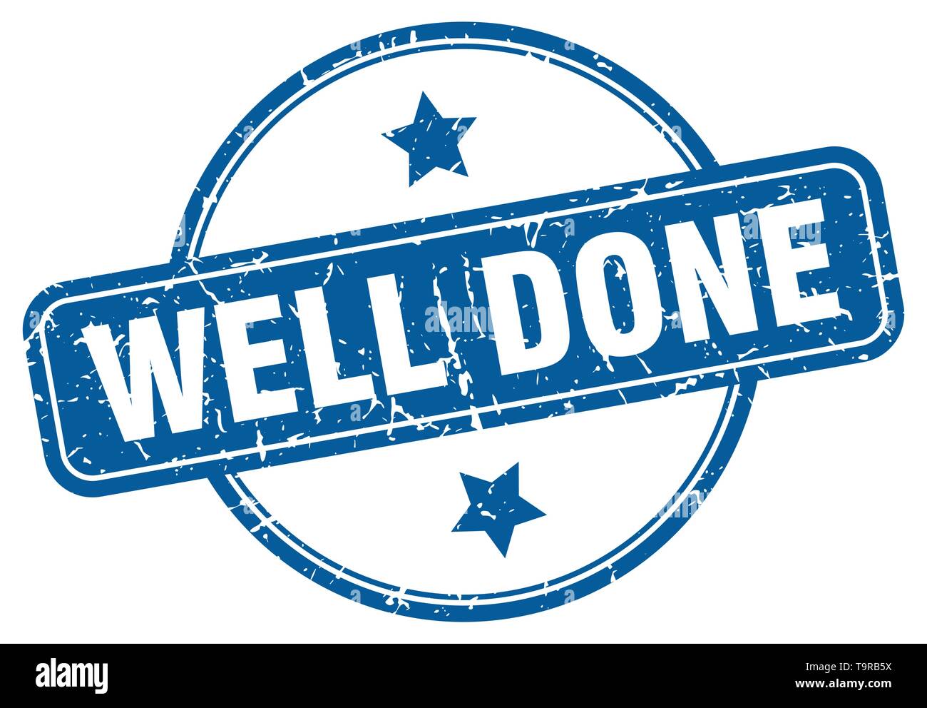 well done round grunge isolated stamp Stock Vector Image & Art - Alamy