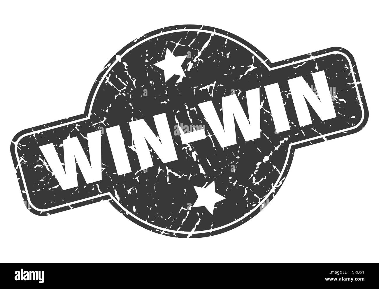win-win round grunge isolated stamp Stock Vector Image & Art - Alamy