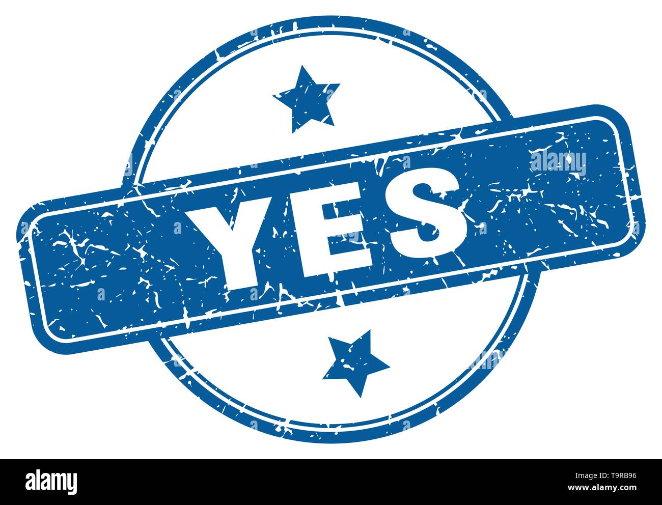 yes round grunge isolated stamp Stock Vector Image & Art - Alamy