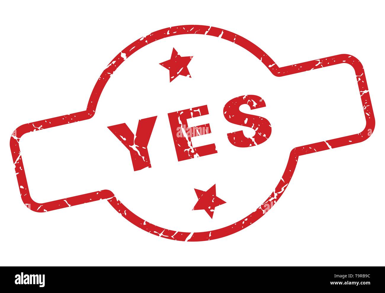 yes stamp isolated on white Stock Vector Image & Art - Alamy