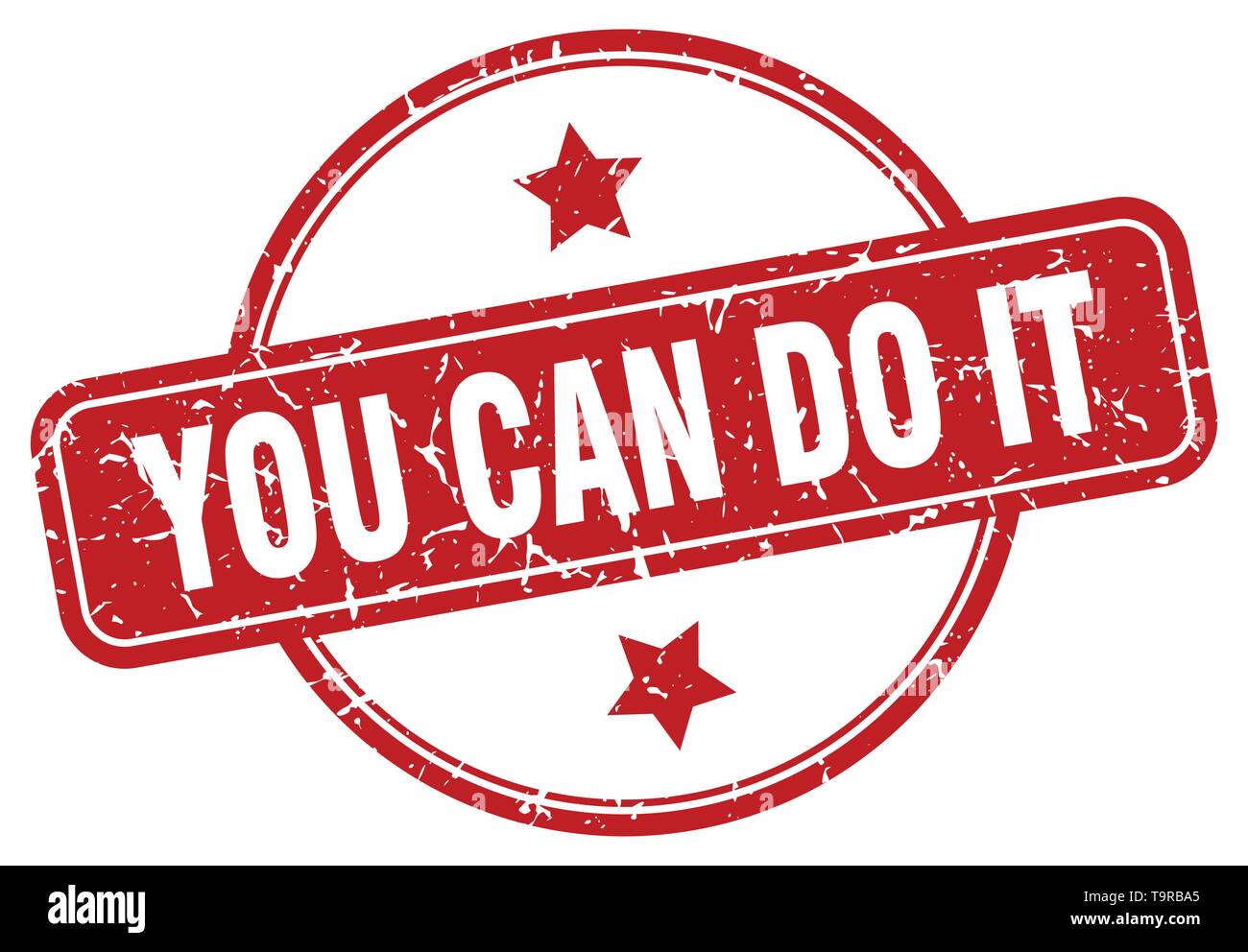you can do it vintage round isolated stamp Stock Vector Image & Art - Alamy
