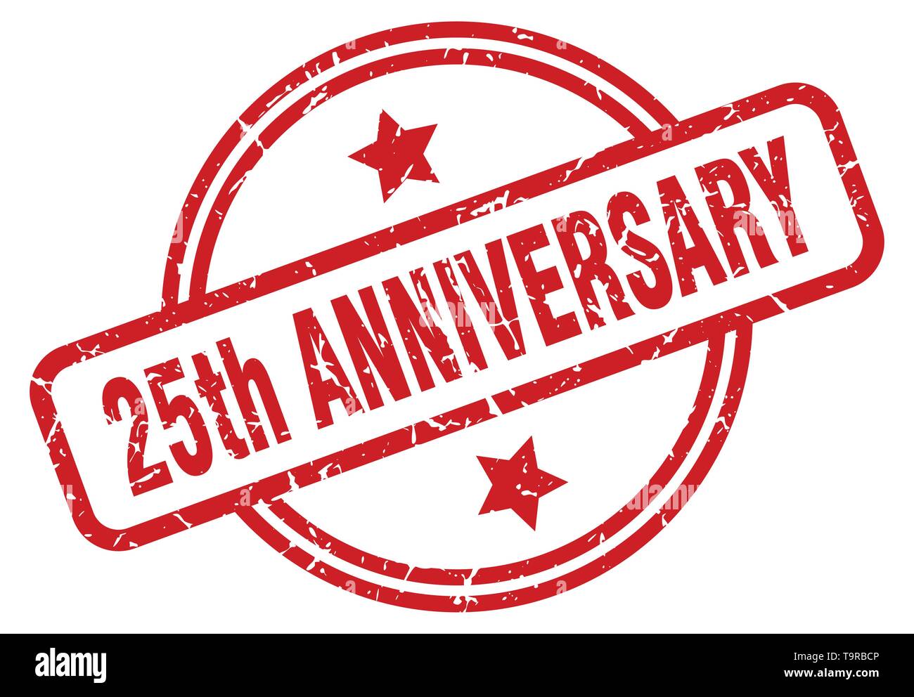 25th anniversary round grunge isolated stamp Stock Vector Image & Art ...