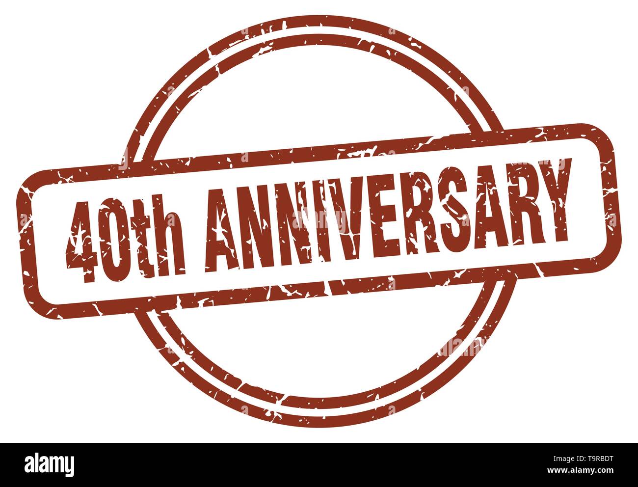 40th anniversary stamp isolated on white Stock Vector Image & Art - Alamy
