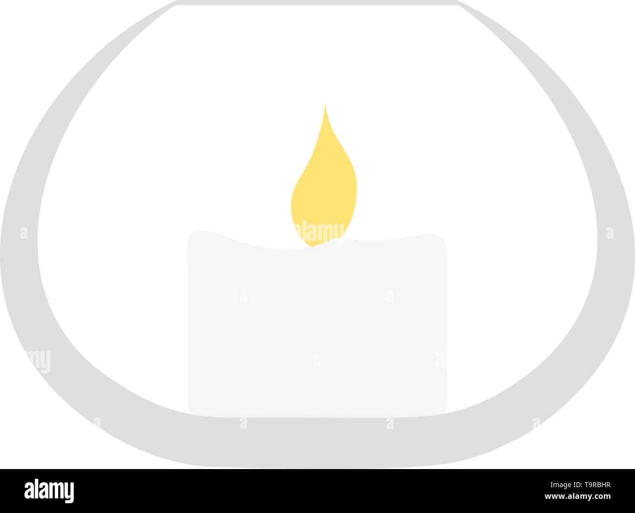 Candle In Glass Icon. Flat Color Design. Vector Illustration Stock ...