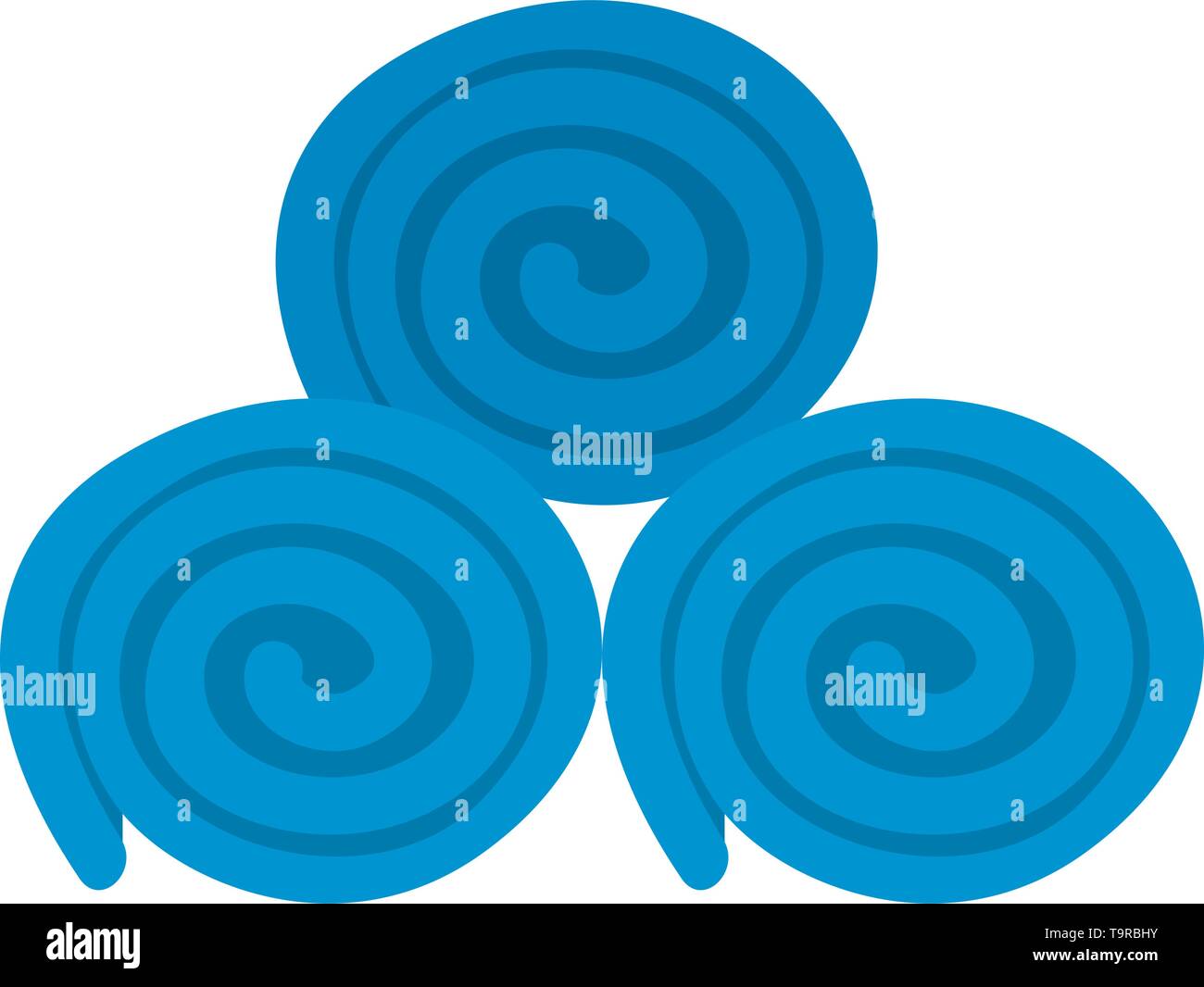 Towel Rolls Icon. Flat Color Design. Vector Illustration Stock Vector ...