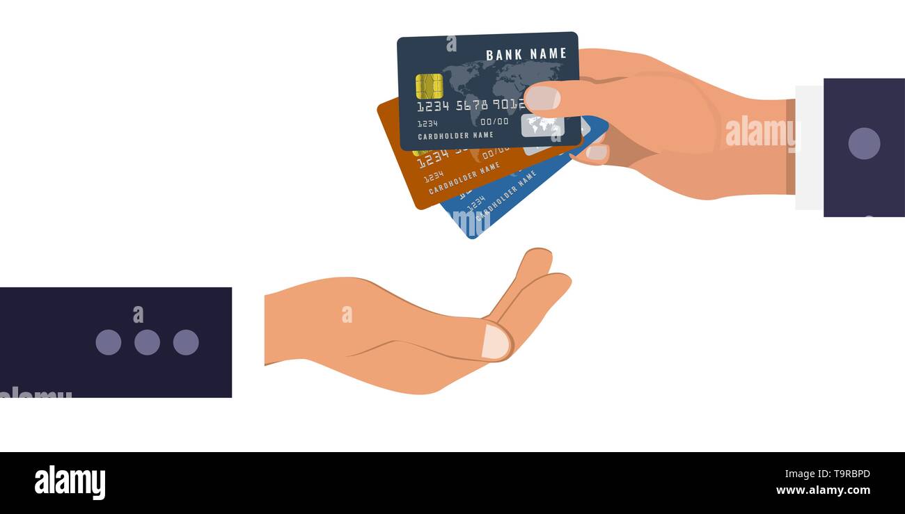 Business man offering business card Stock Vector Images - Alamy